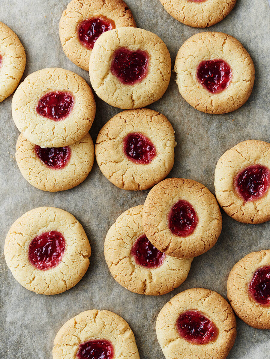 Hallongrottor småkakor